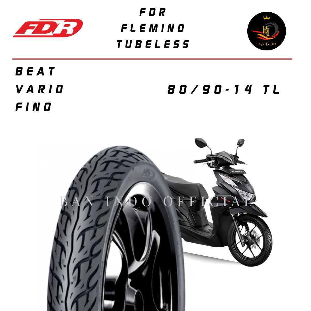 BAN LUAR FDR 80/90-14 FLEMINO TL | Lazada Indonesia