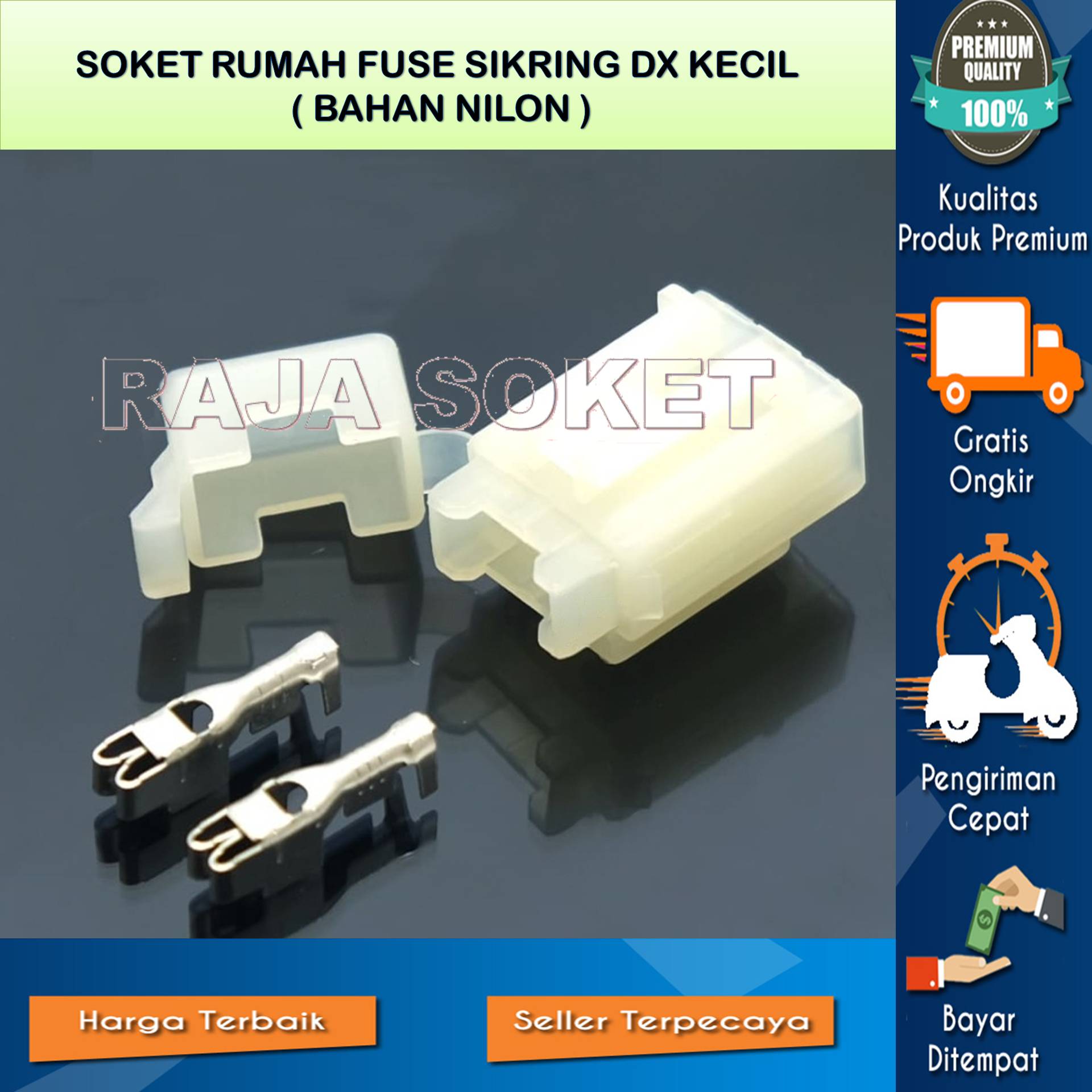 ( Isi 5 set ) SOKET 2 PIN RUMAH FUSE SIKRING SKRING DX TANCAP MINI FUSE ...
