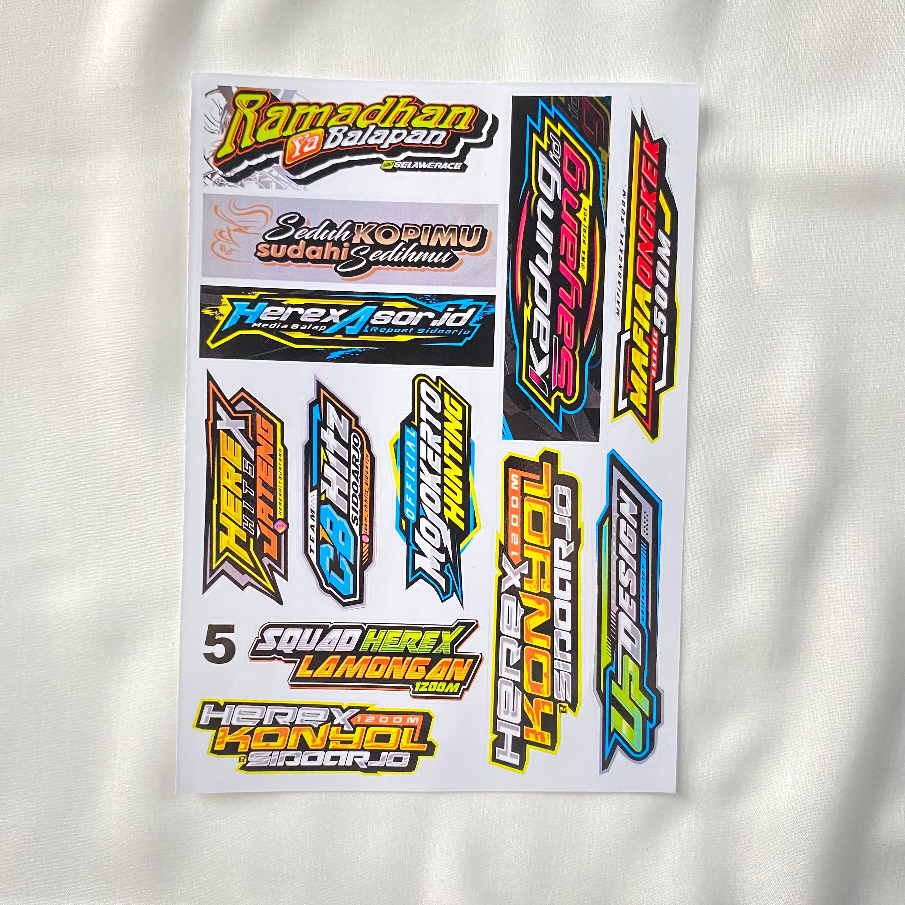 Sticker Herex Komplit Racing Stiker Aksesoris Kendaraan Variasi Herex ...