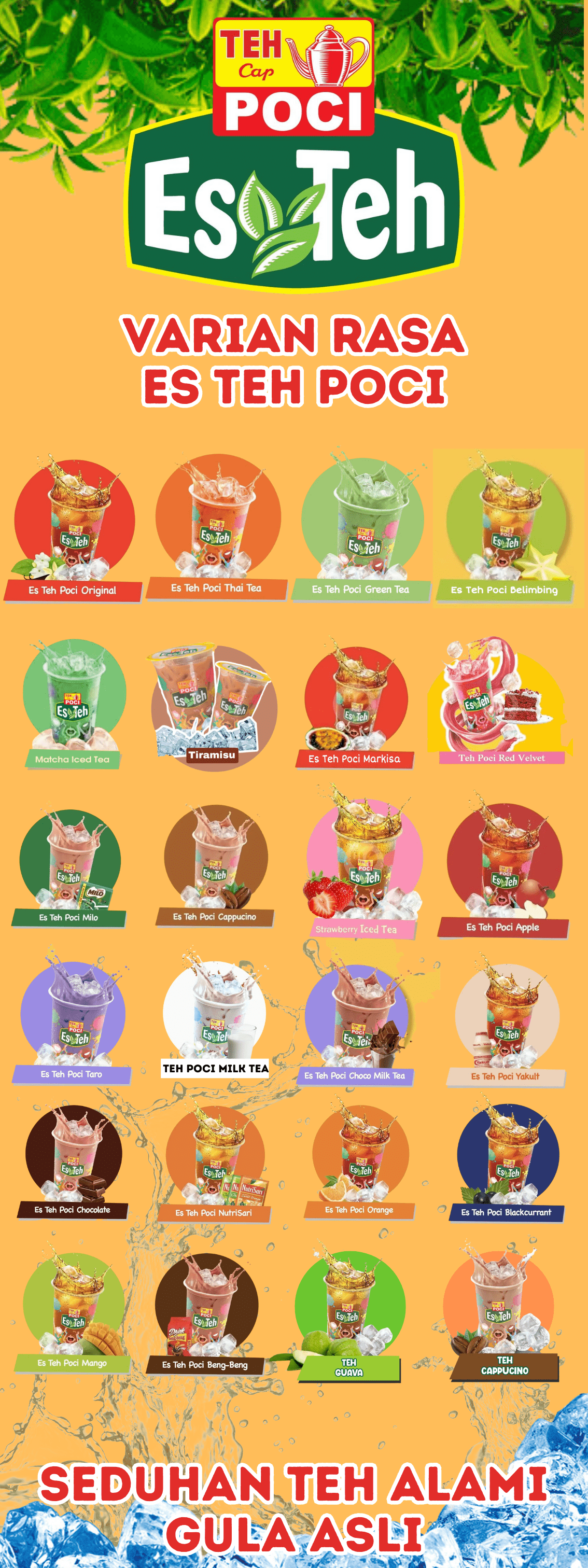 BANNER ES TEH POCI ANEKA RASA/ SPANDUK ES TEH POCI/ X BANNER ES TEH ...