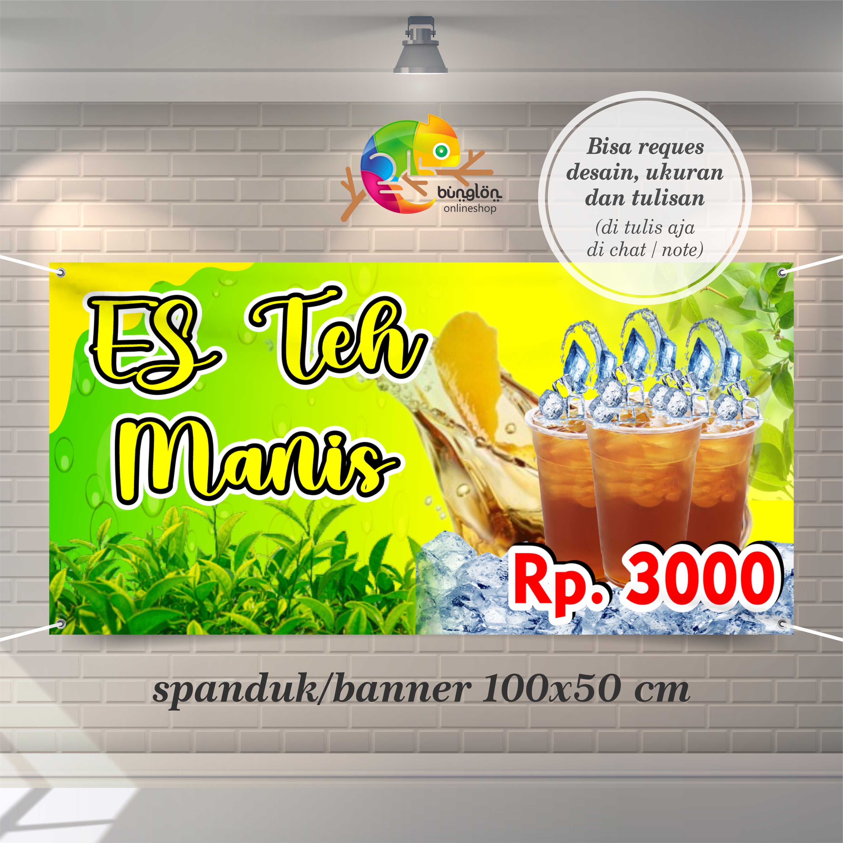 Spanduk Banner Es Teh Manis Custom Desain | Lazada Indonesia