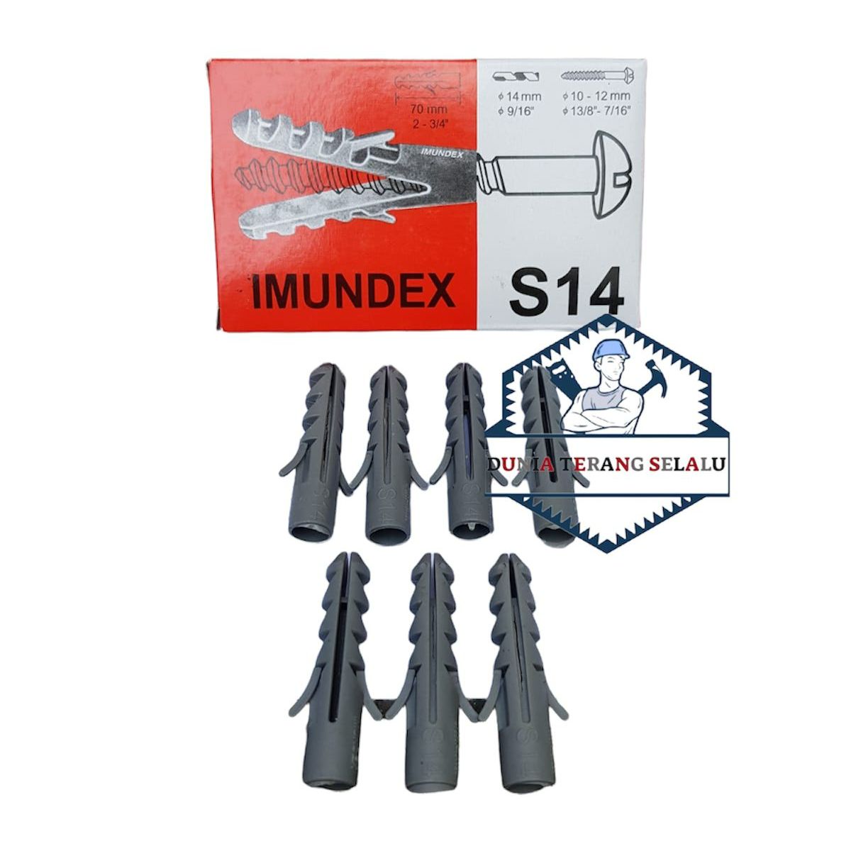 Fisher IMUNDEX S14 Isi 25pcs Fiser Viser Piser Visher Tanam Lubang ...