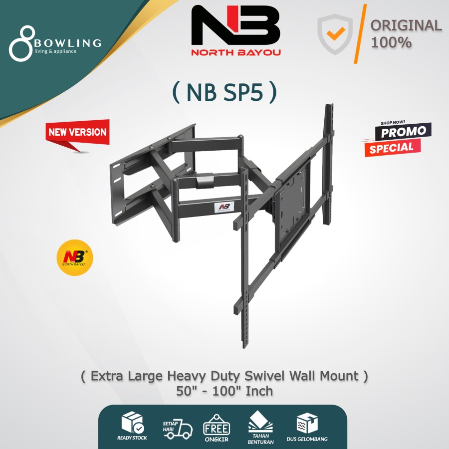 Bracket TV Swivel North Bayou NB SP5 50 - 100 Inch Heavy Duty Breket ...