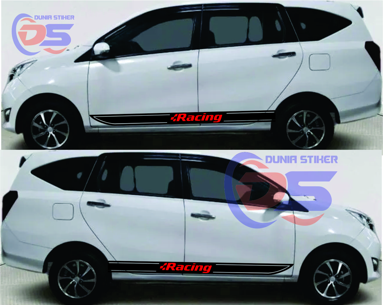 Stiker Striping List Racing Stiker Mobil Calya Sigra Stiker Variasi ...