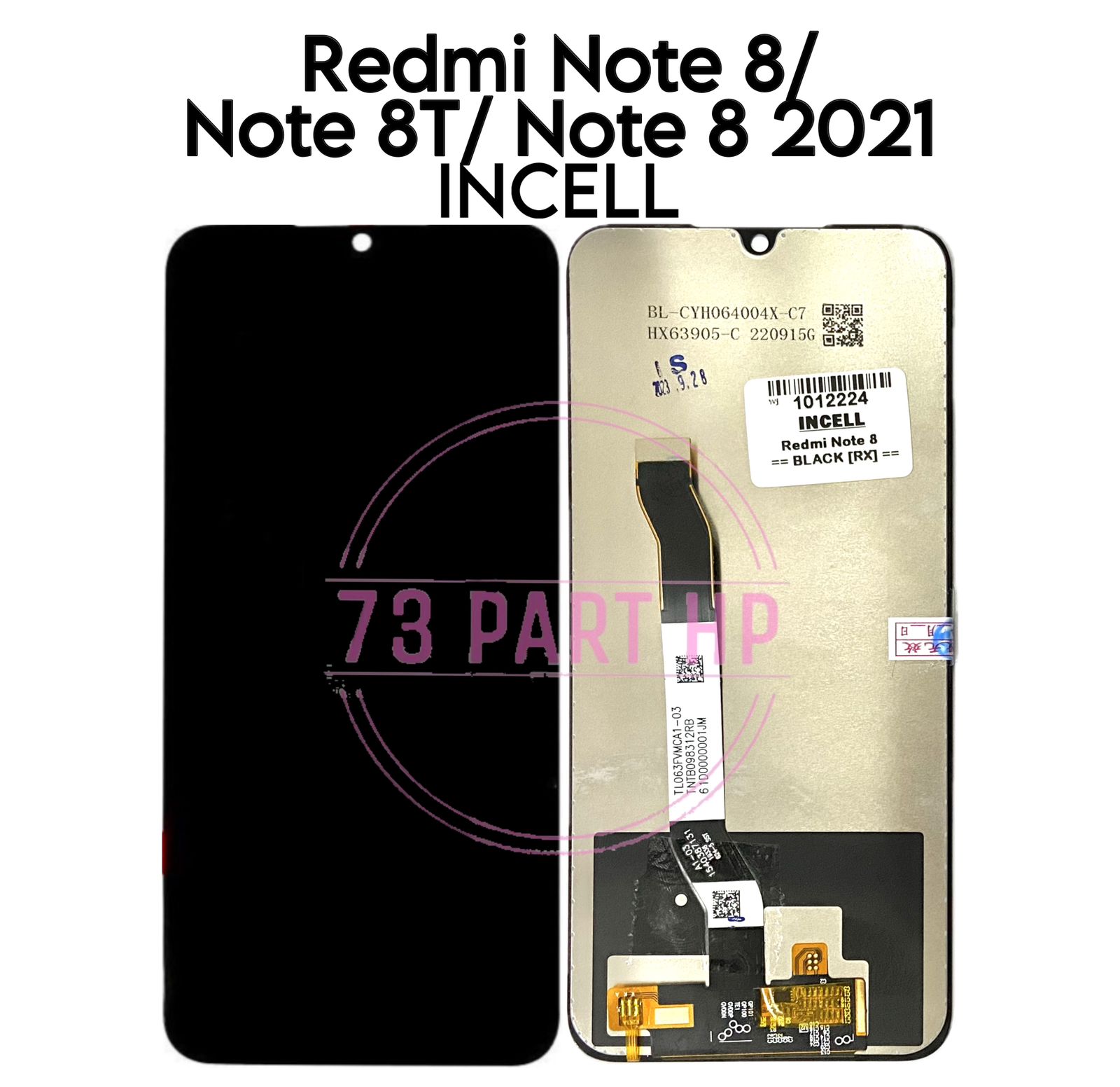 LCD Touchscreen Xiaomi Redmi Note 8 2019 2021 / Note 8T / M1908C3JH ...