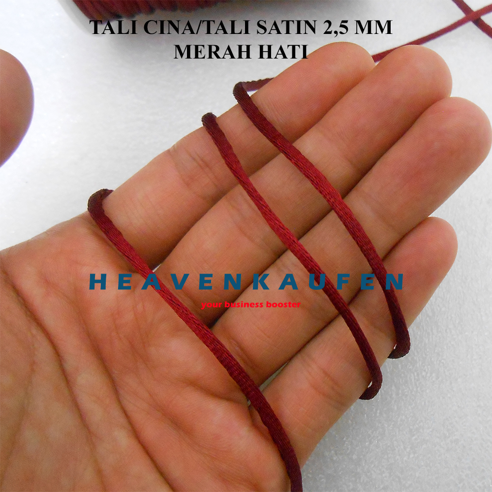 Tali Cina / Tali Satin Cina Merah Hati Maroon Marun Harga Per 10 Meter | Lazada Indonesia