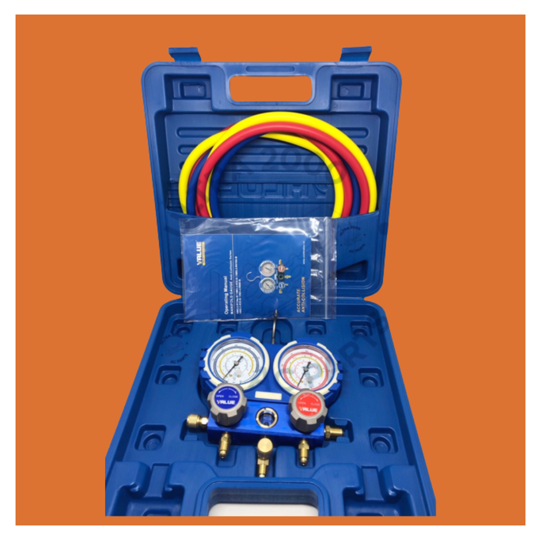 Manifold Double R410a Value VMG-2-R410a-B / Manifold Value R410 / Manifold Manipol Isi Freon ...