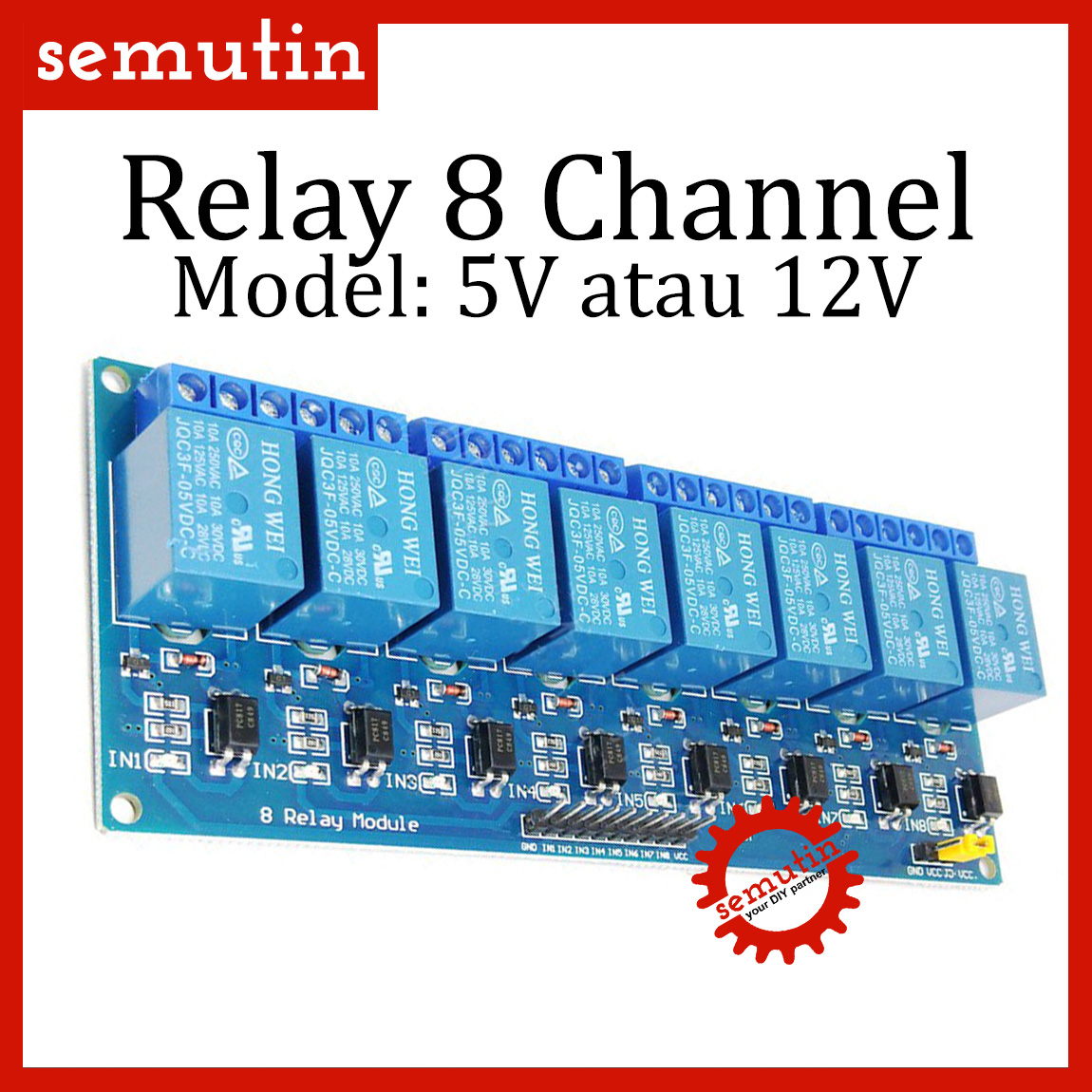 Relay 8 Channel 5V 12V / Arduino Optocoupler High Low Trigger DIY ...