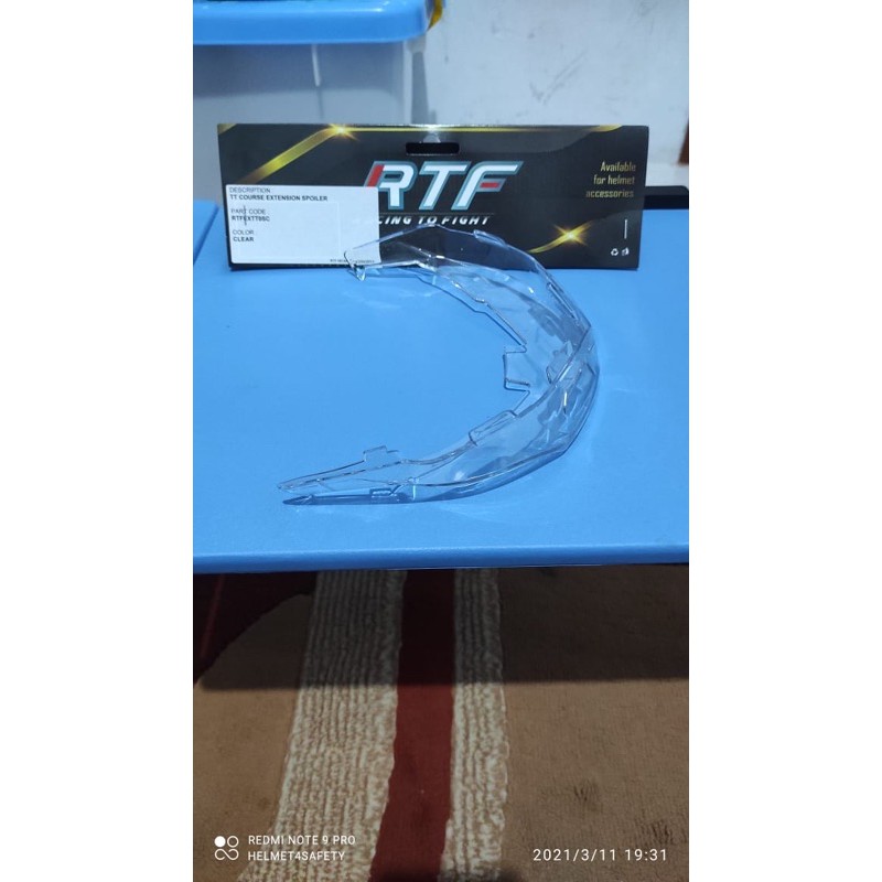 Spoiler Helm KYT TT COurse TTC 3D policarbonate premium model 2021 RTF ...