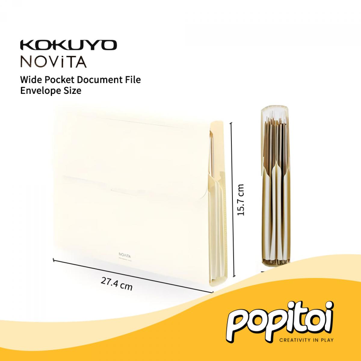 Kokuyo Novita Wide Pocket Document File Holder A4 Envelope Dokumen ...