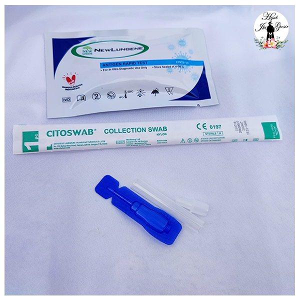 TERMURAH - Alat Test Rapid Antigen Swab New Lungene Biru RESMI 1PCS ...