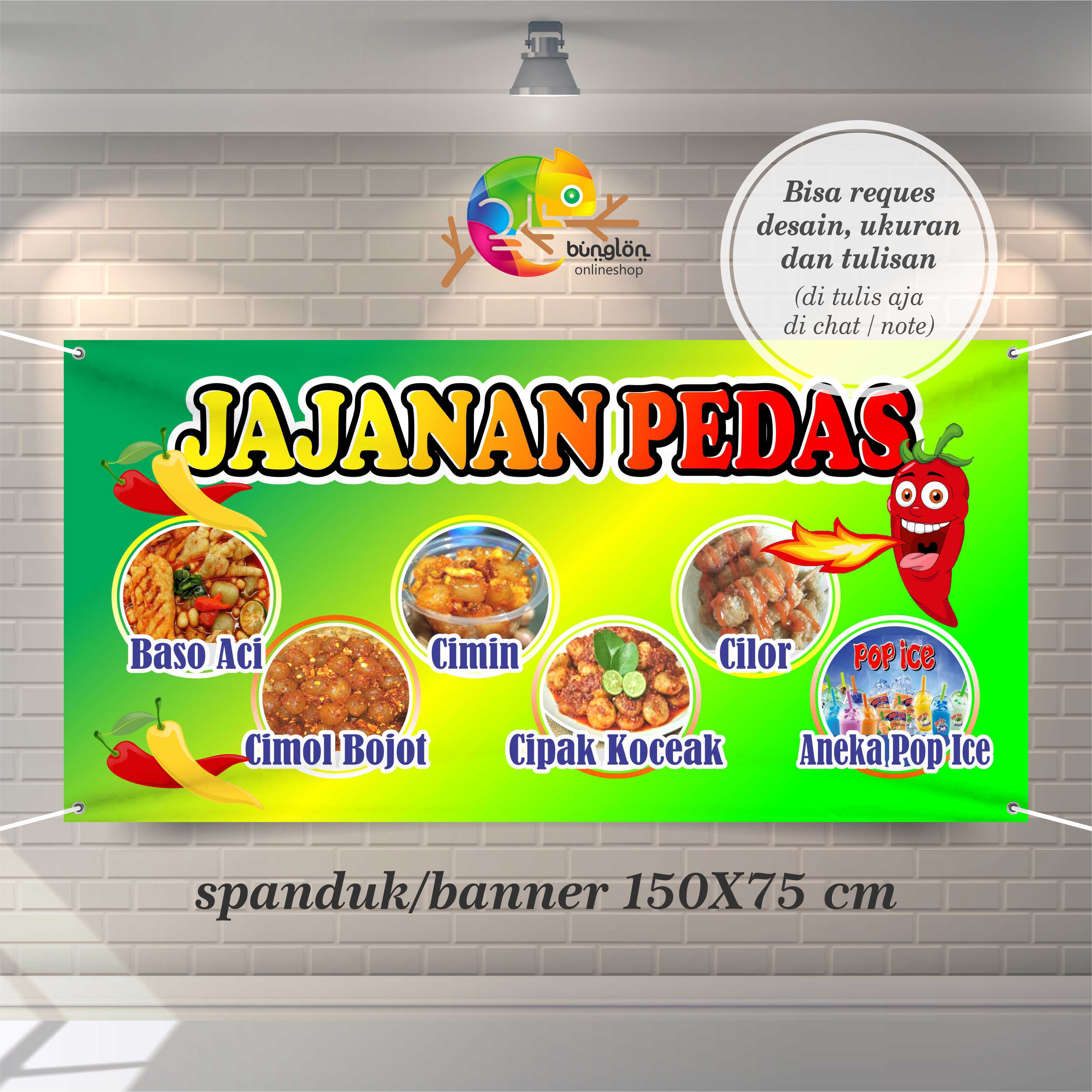 Spanduk Banner Jajanan Pedas Murah Berkualitas | Lazada Indonesia
