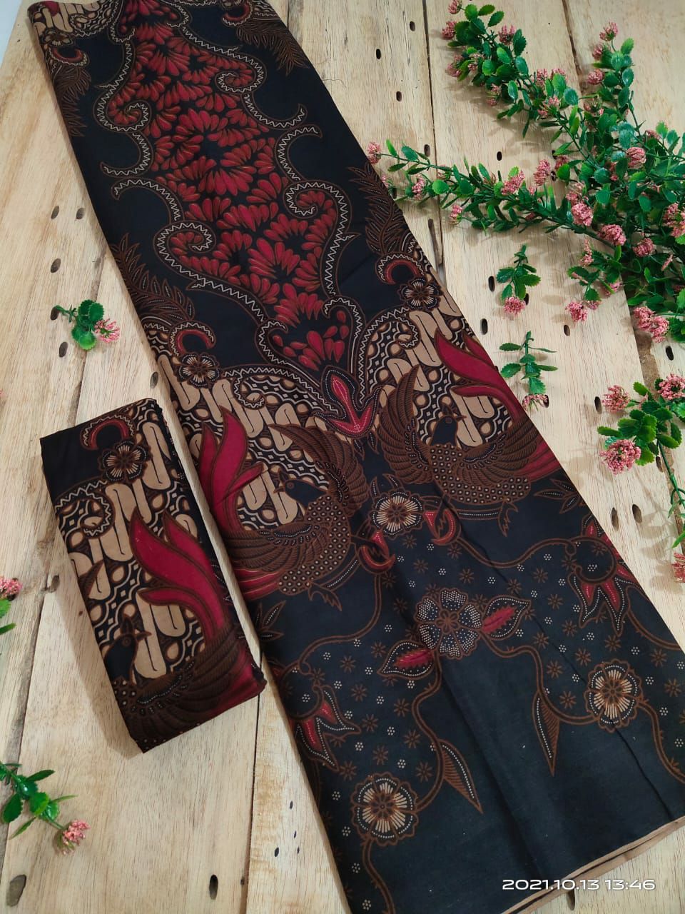 Kain Batik Printing Halus Motif Cendrawasih kembar kain batik meteran seragam baju kain batik ...