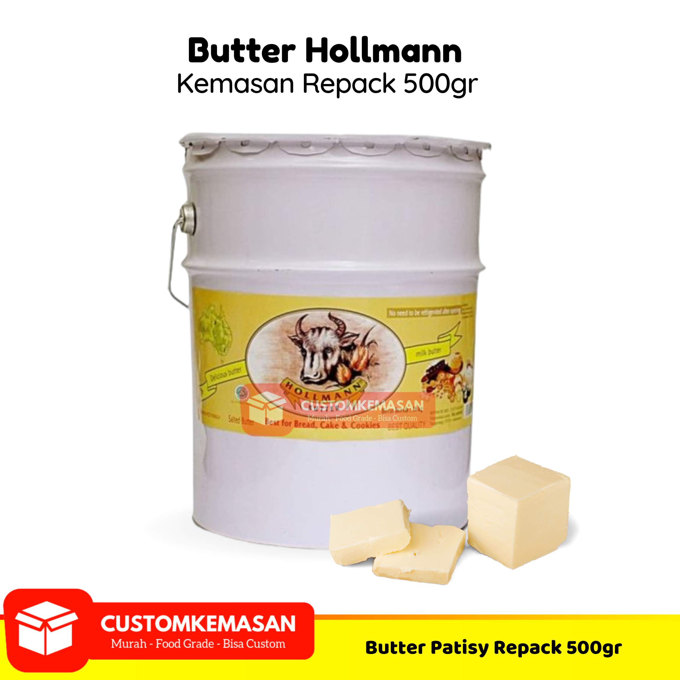 Butter Hollman Repack 500gr / Butter Kemasan Repack / Butter Repack ...
