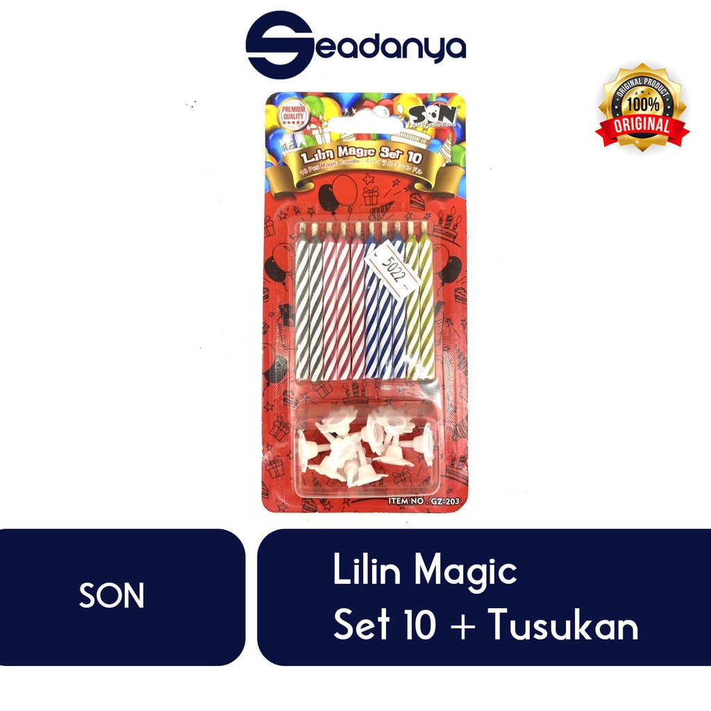 Lilin Magic Set 10 + Tusukan - Magic Candles - Ulang Tahun - Happy ...