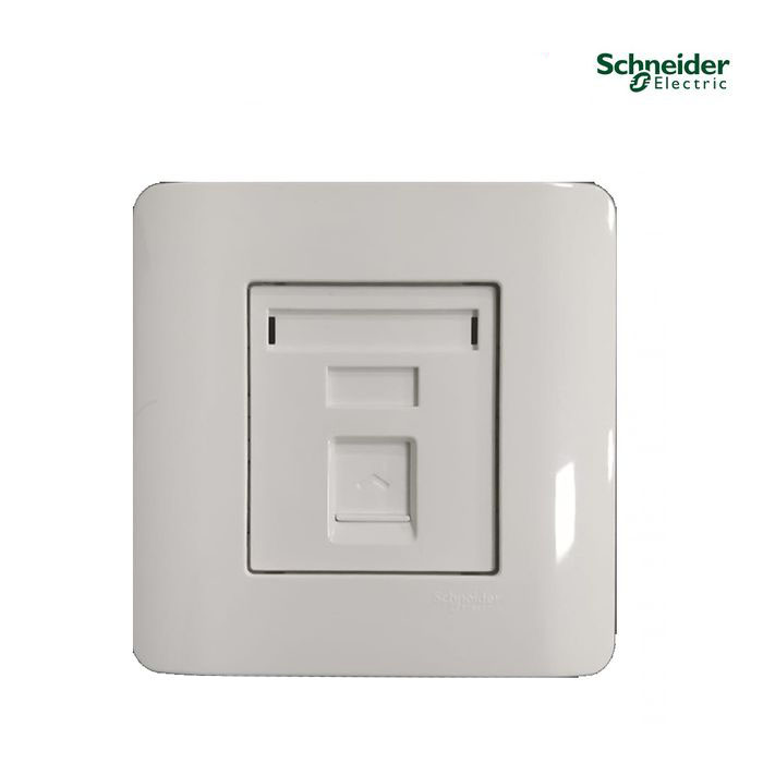 Schneider E8431RJS-5 Faceplate 1 Hole Loaded Modular Jack Cat5e ...