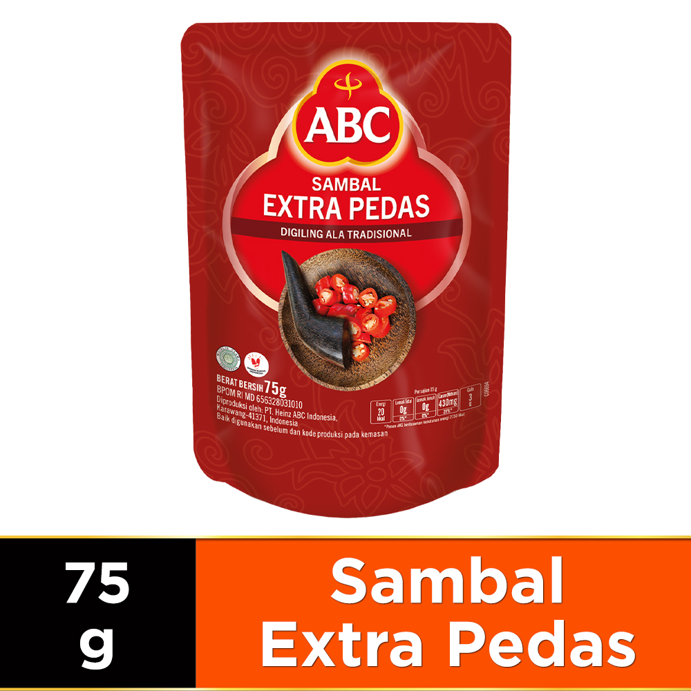 ABC Sambal Extra Pedas Pouch Kecil 75gram | Lazada Indonesia