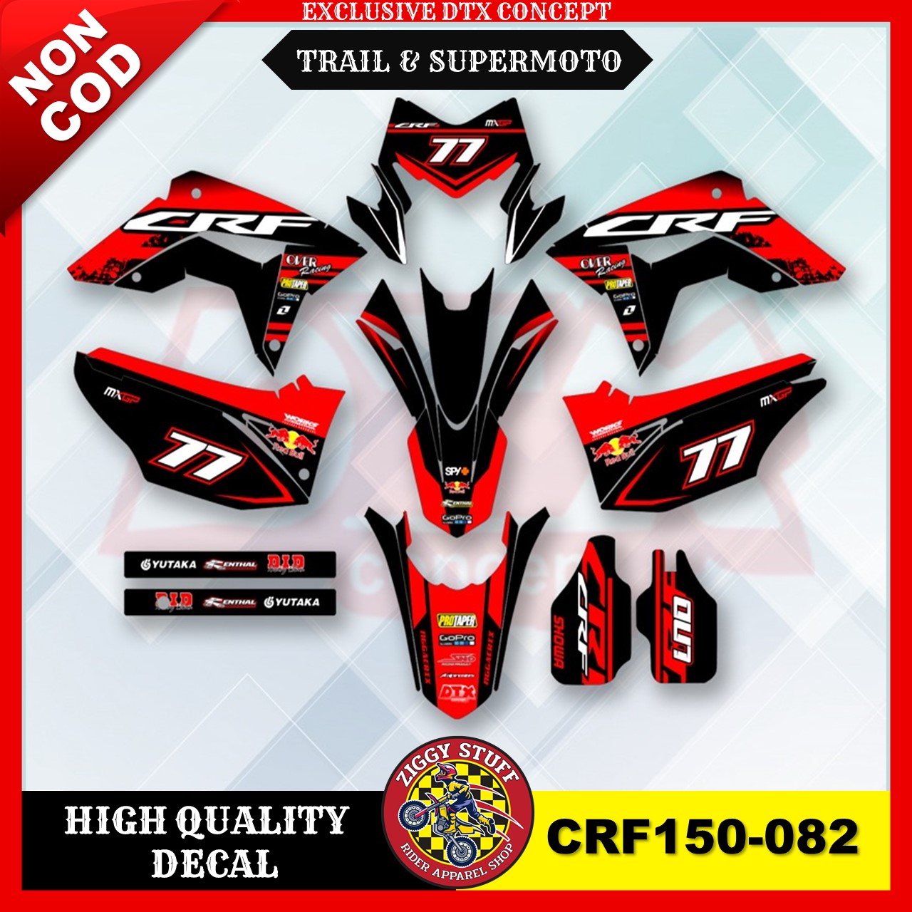 Decal CRF decal CRF 150 L full body stiker motor trail decal motocross ...