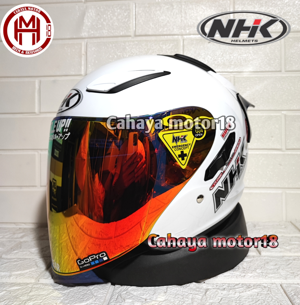PAKET GANTENG HELM NHK R1 PUTIH PAKET KACA IRIDIUM|VISOR VENOM LENGKAP ...