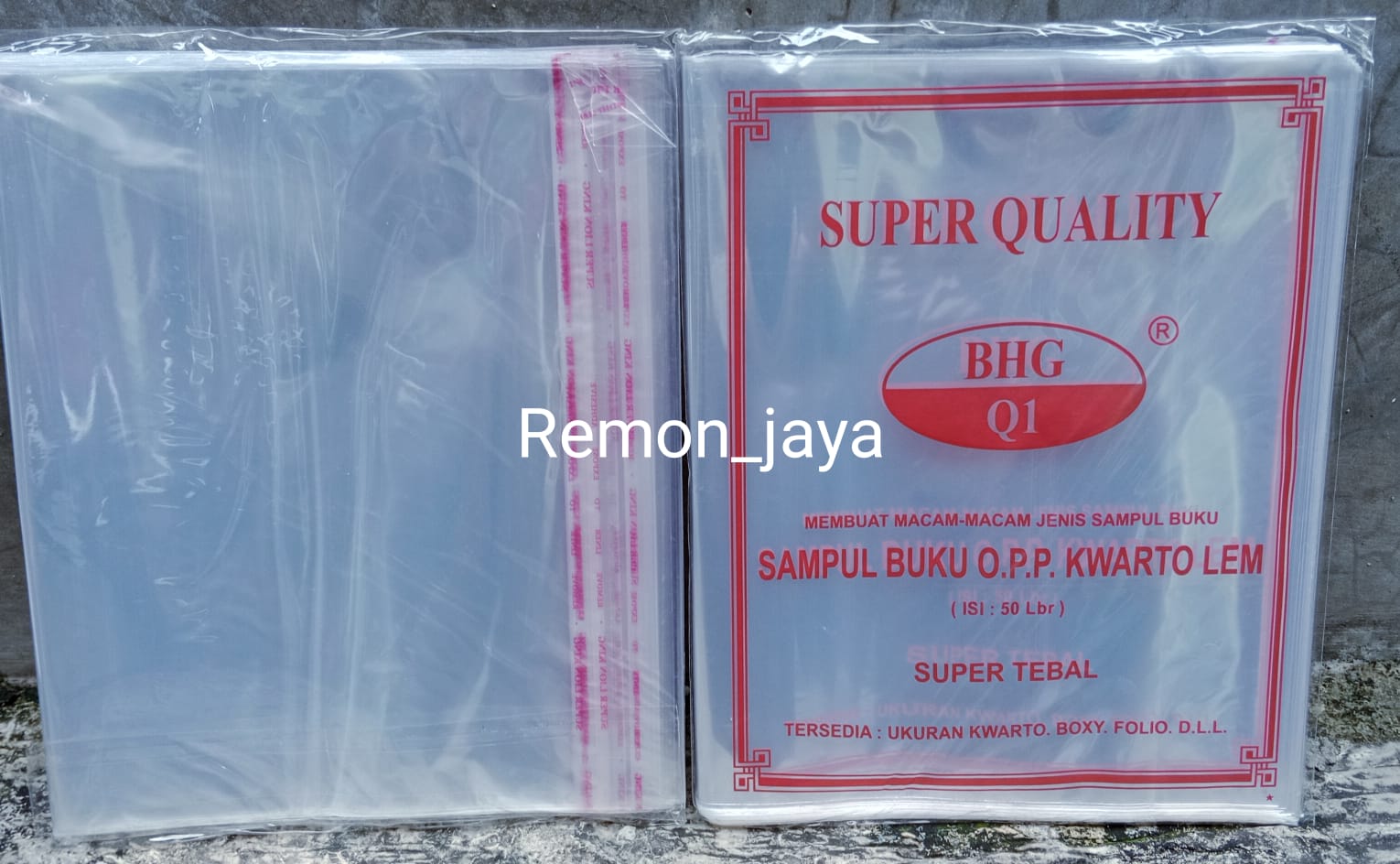 SAMPUL PLASTIK UKURAN KUARTO / SAMPUL BUKU KUARTO 1 PAK ISI 50 LEMBAR ...