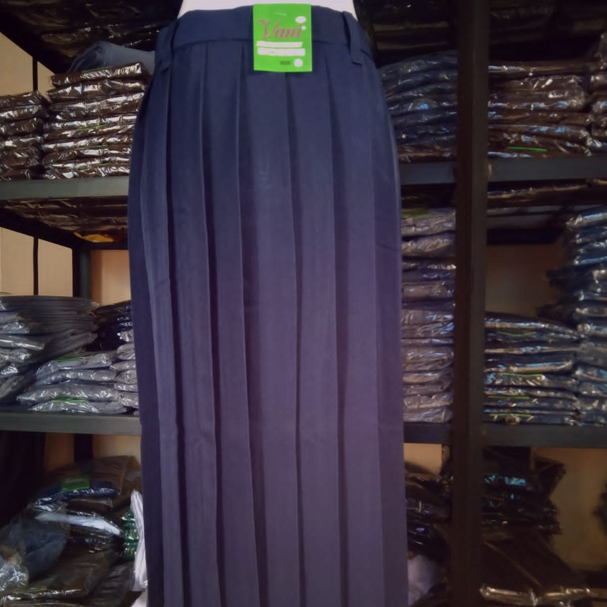 ROK PANJANG SMP SMA SMK FULL REMPEL ATAS MODEL MAKSI ROK SEKOLAH BIRU ...