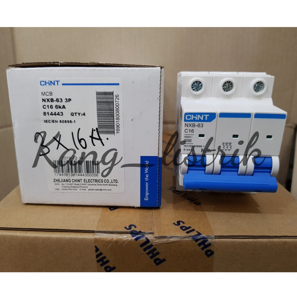MCB CHINT NXB-63 3Phase / MCB 3Phase Chint 6A-40A | Lazada Indonesia
