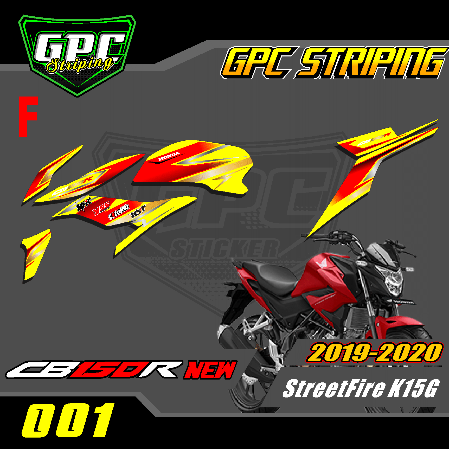 Sticker Striping Stiker Lis Variasi CB150R NEW Streetfire 2018/2019 ...