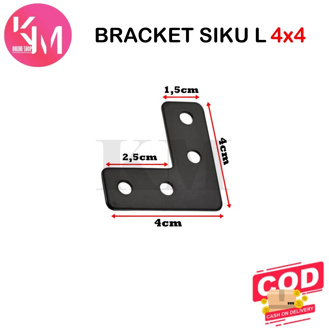Plat Siku L Segitiga / Frame Siku L / Plat Siku Connector 4x4 6x6 8x8 ...