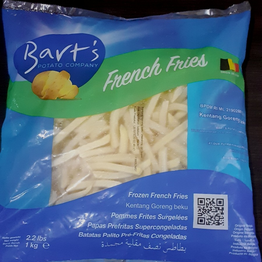 Kentang Goreng/French Fries Bart's Belgium 1kg | Lazada Indonesia