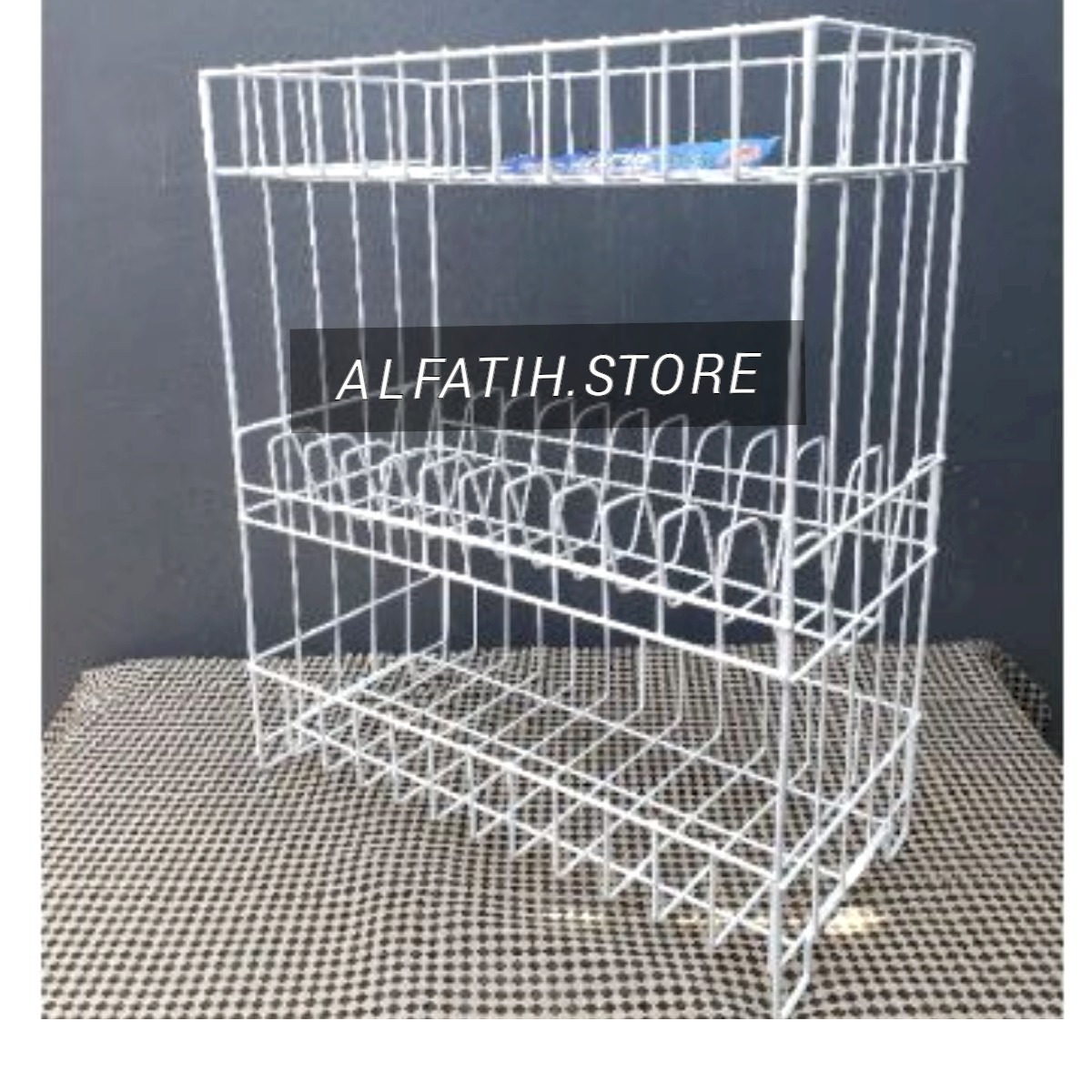 Rak Piring Susun 3/ Rak Piring 3 Susun/ Rak Piring Besi/Rak Serba Guna ...