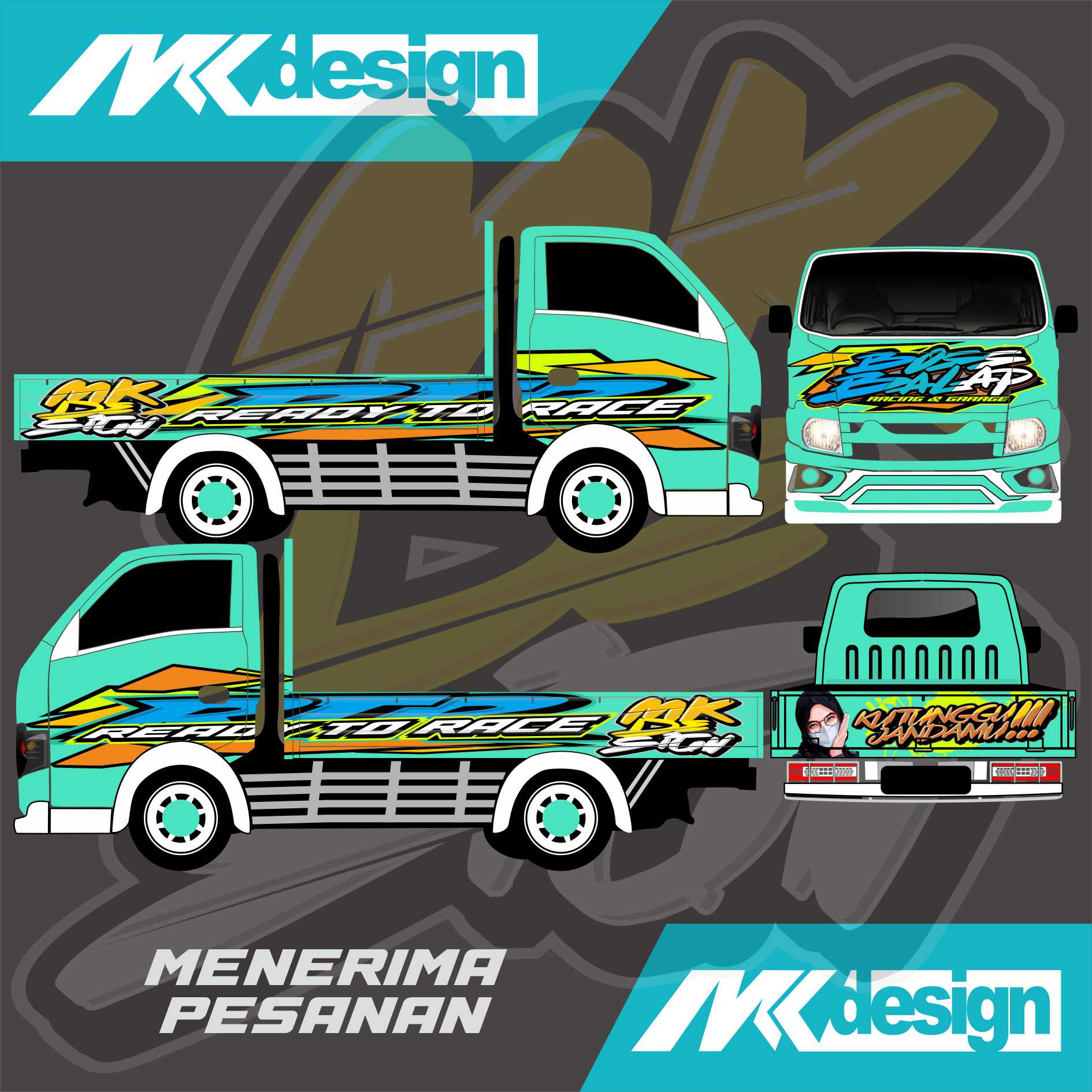 Stiker Decal FULL BODY ISUZU TRAGA PICKUP Sticker Printing - Request ...