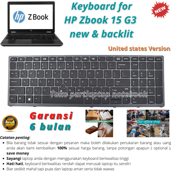 Keyboard HP Zbook 15 G3 backlit - original product | Lazada Indonesia