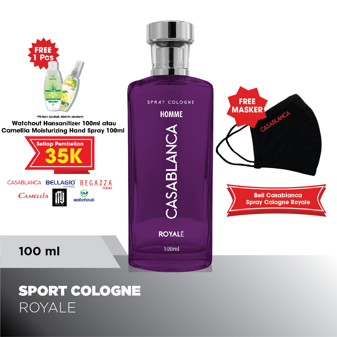 Casablanca Spray Cologne GLASS Homme Dark Violet (Royale) 100ml ...
