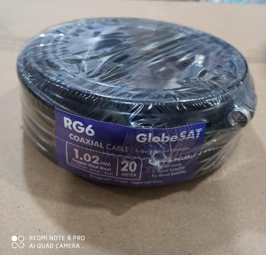 Kabel Parabola RG6 Globesat Ukuran 20 Meter | Lazada Indonesia