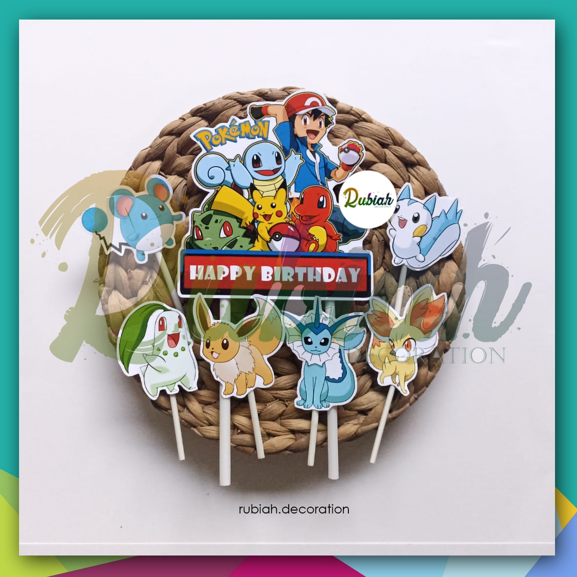 Topper cake karakter Pokemon 2 / Hiasan Kue Ulang tahun | Lazada Indonesia