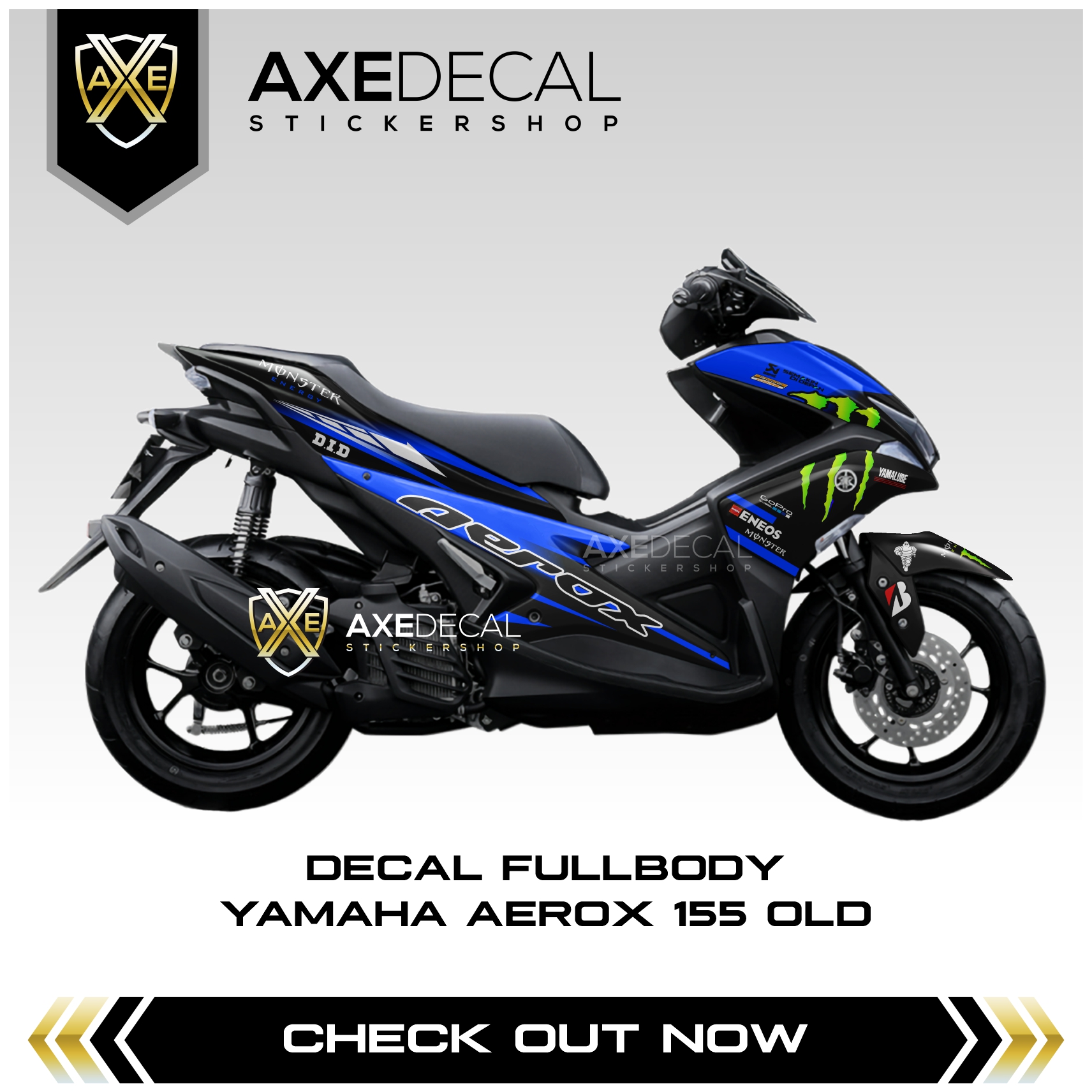 Decal Aerox 155 Old Fullbody Livery ME / Stiker Motor Yamaha Aerox Lama ...