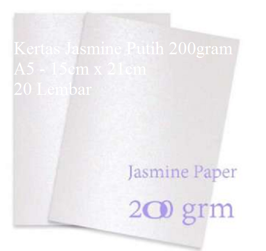 Kertas Jasmine 200gsm A5 Putih isi 20 Lembar | Lazada Indonesia