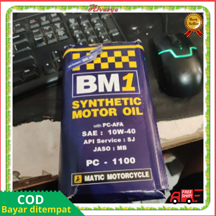 Oli Mesin BM1 1100 0.8 L Ori Oli BM1 Synthetic Motor Oil 10W-40 Buat Motor Matic Original ...
