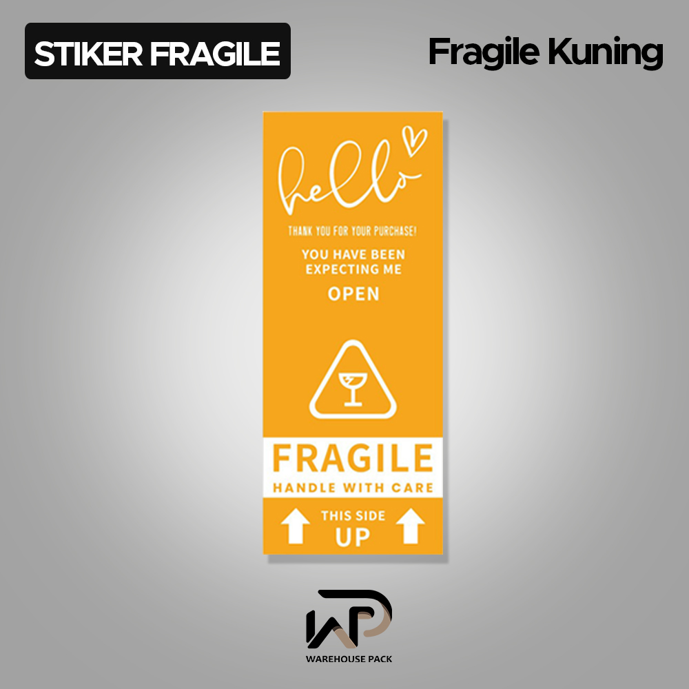 ( 50 Pcs ) Stiker Fragile Handle With Care | Sticker Segel Packing Box ...