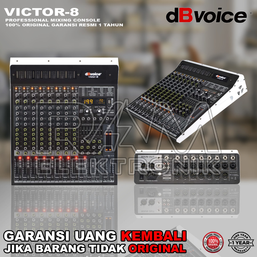 Mixer Audio 8 Channel DB VOICE VICTOR 8 / VICTOR8 Bluetooth Original ...
