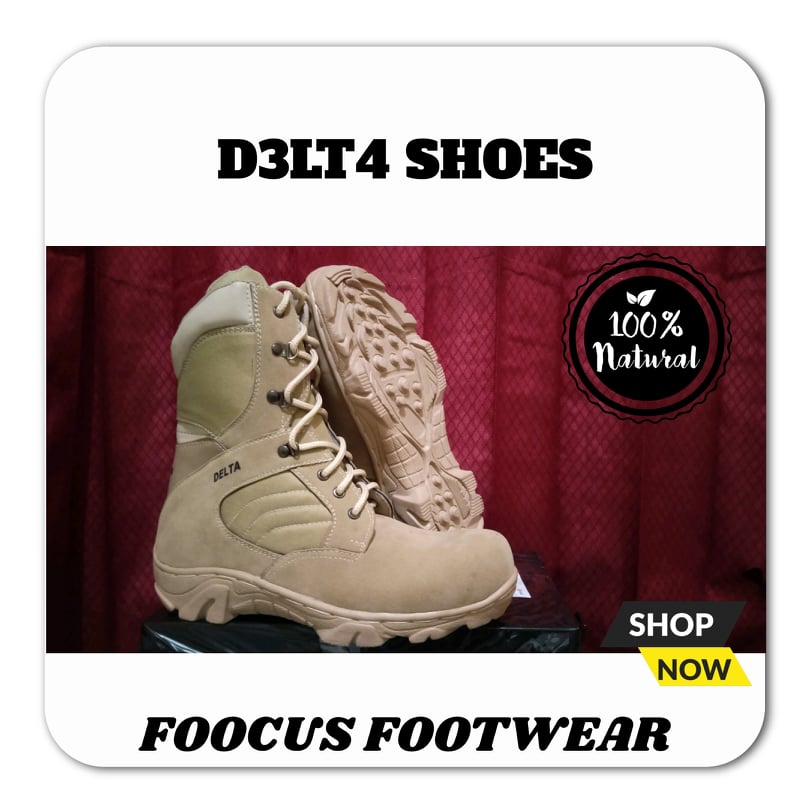 SEPATU TACTICAL DELTA SAFETY PDL POLPP CREAM SEPATU BOOT UJUNG BESI ...
