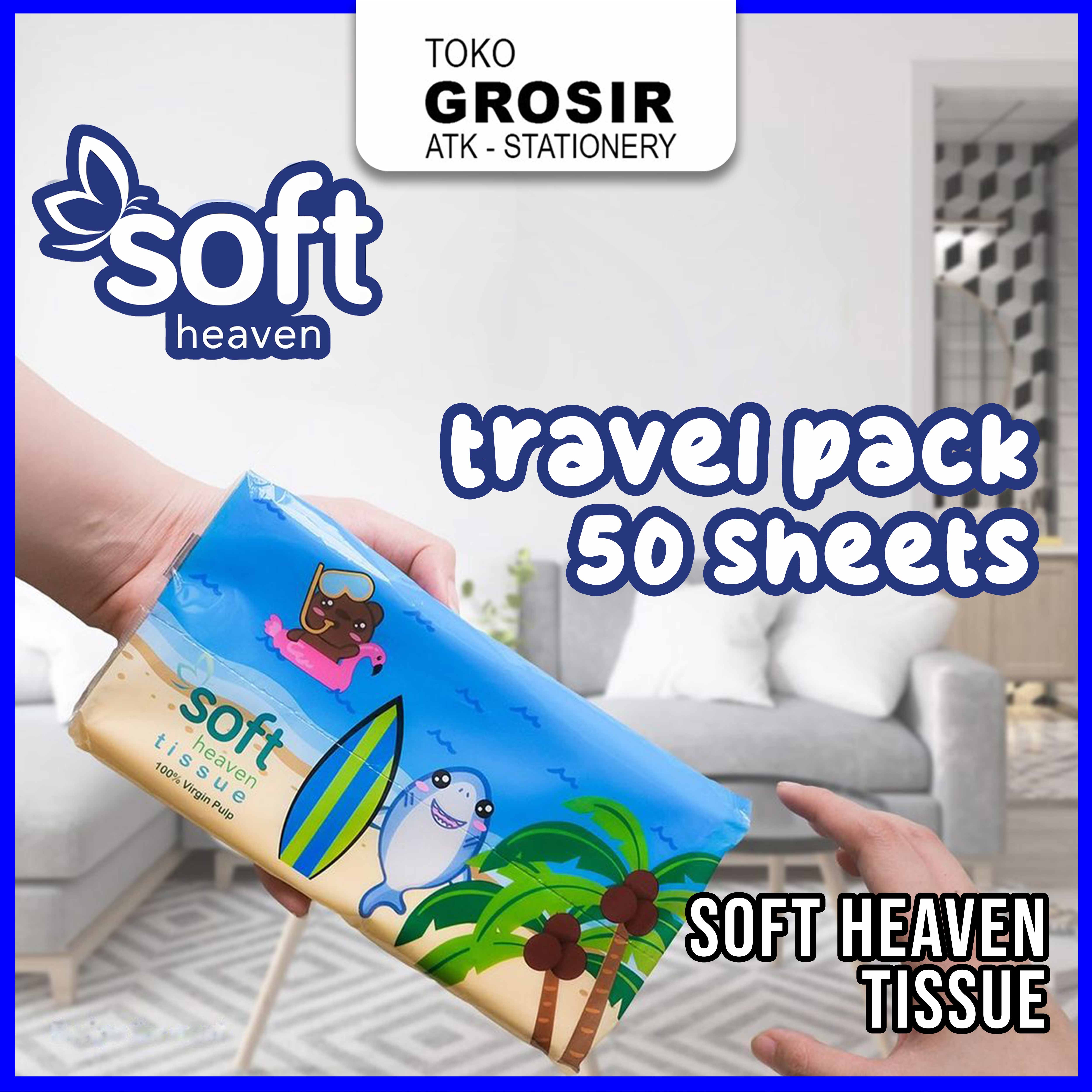 SOFT HEAVEN Tissue 50 Sheets | 120 Sheets 2 ply | Tisu Wajah | Tisu ...