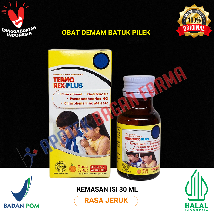 TERMOREX PLUS SIRUP 30 ML / OBAT DEMAM, BATUK PILEK ANAK | Lazada Indonesia