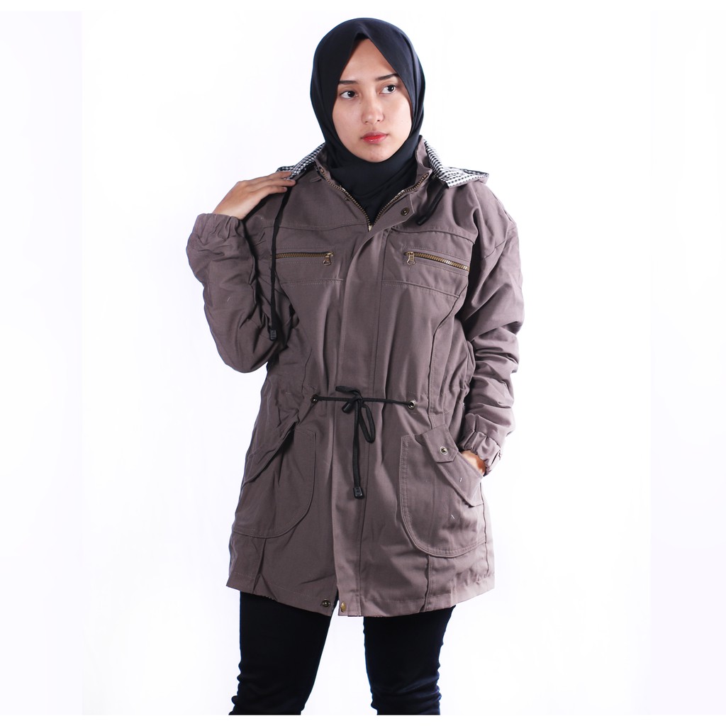 PILOT - Jaket Parka Wanita Akrilik Jec Full Premium | Jaket Gunung | Jaket Hijab | Jaket Cewek ...