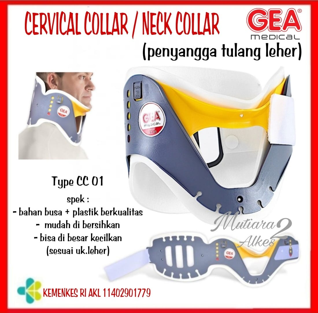 GEA CC 01 Alat Penyangga Tulang leher Cervical Collar Neck Collar ...