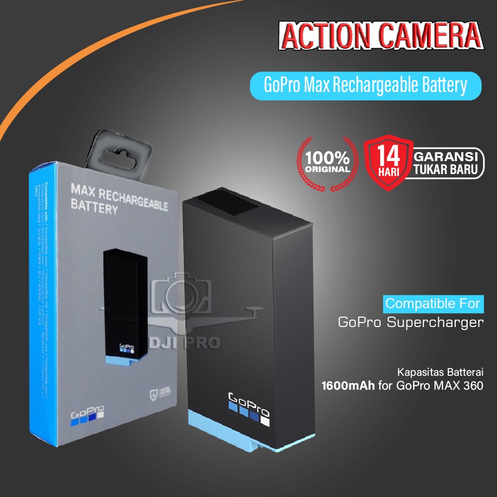 GoPro Max Rechargeable Battery - GoPro Max Baterai ORIGINAL TAM ...