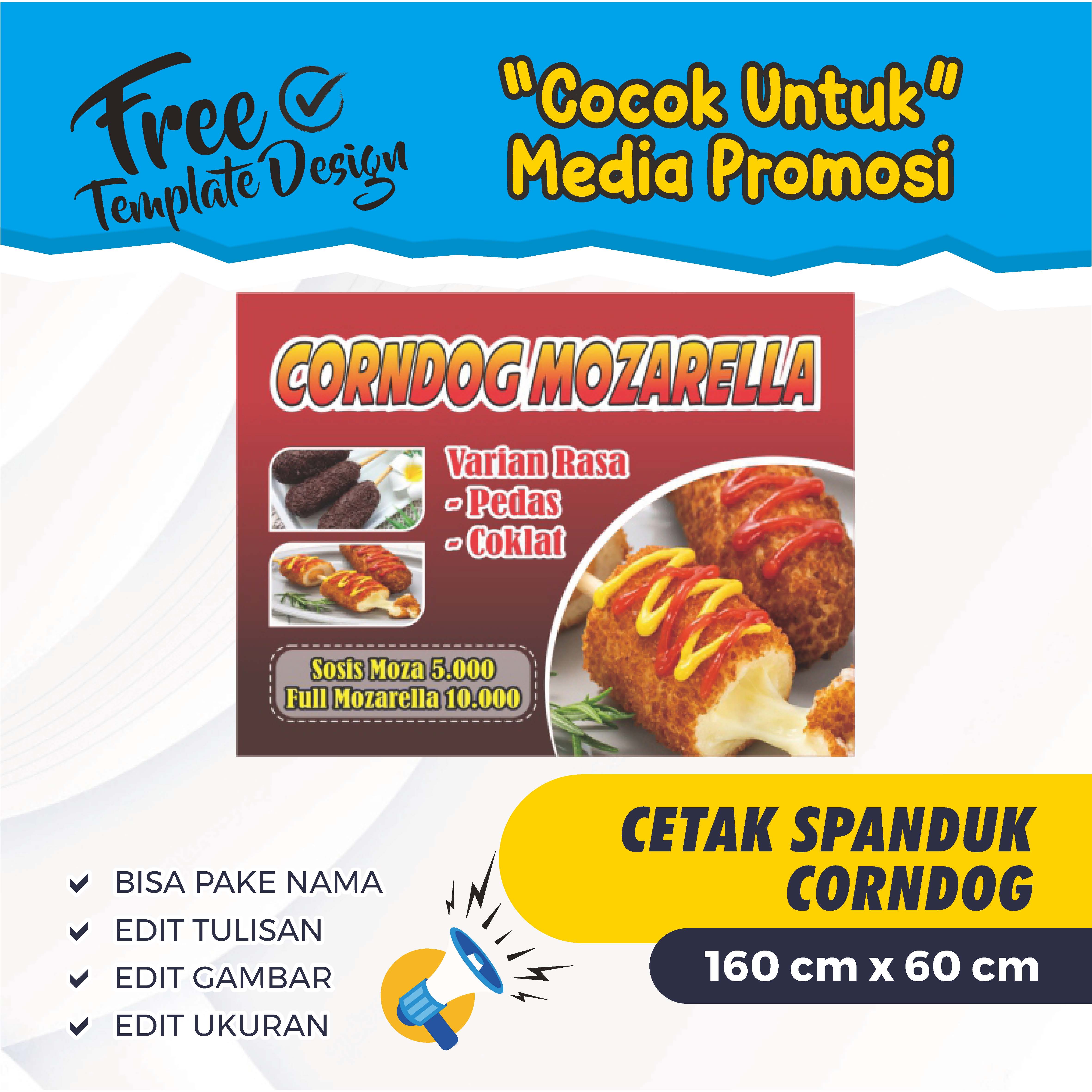 Cetak Spanduk Banner Corn Dog Custom 160x60 | Lazada Indonesia