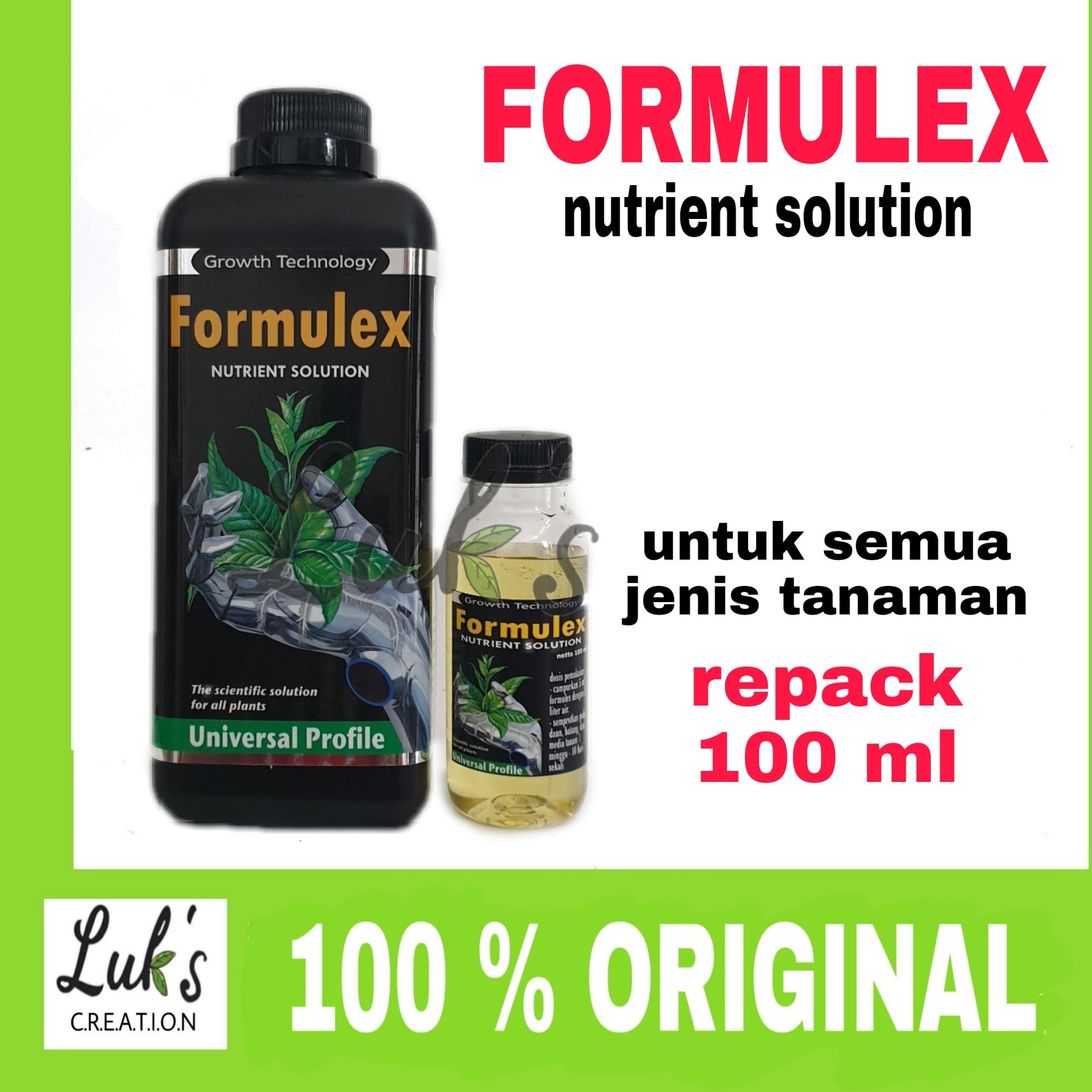 Formulex 100 nutrient solution by growth technology nutrisi semua jenis ...
