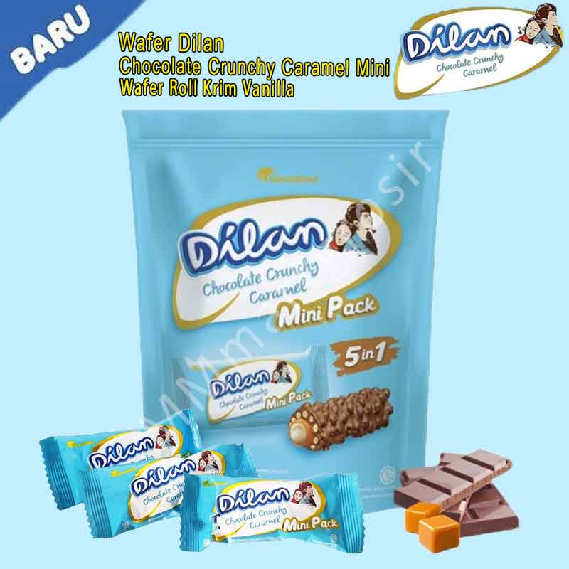 Dilan / Chocolate Crunchy Caramel Mini / Wafer Roll Krim Vanilla ...