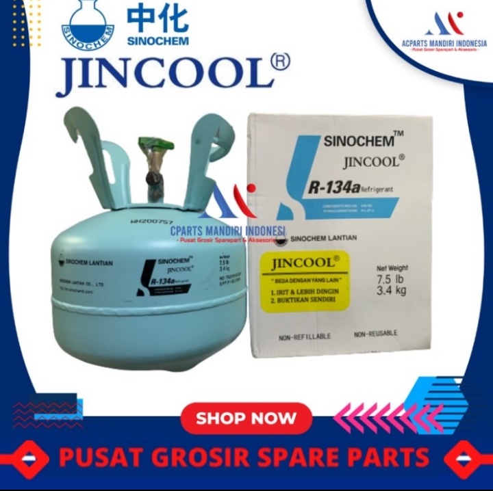 freon r134a 3kg kulkas freon r134a 3kg mobil jincool | Lazada Indonesia